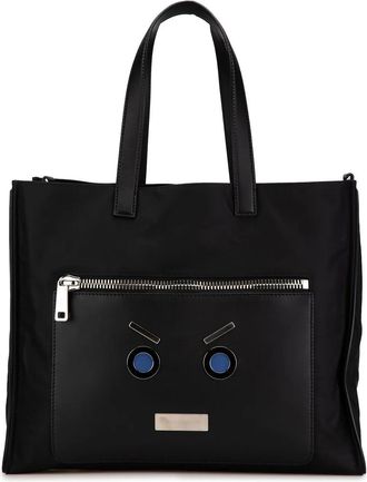 Fendi Hobo Bags - Large Nylon Fendi Faces Tote - Gr. unisize - in Schwarz - f&uuml;r Damen