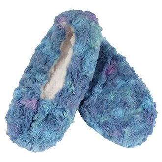BambooMN Paire de chaussons antid&eacute;rapants pour adulte super doux, chauds, douillets, doux au toucher, M&eacute;lange de baies, 37/38 EU