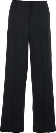Pantaloni Torino Femme, Pantalons, Noir, Taille: 40 FR Francoise Fluid Cotton and Viscose Voile Pants