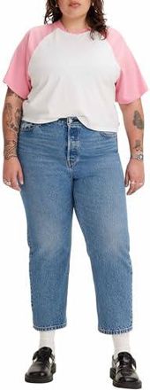 Levi's Plus Size 501 Crop Jeans Femme Medium Indigo Worn In (Bleu) 20