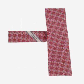 Ferragamo Mens Silk Tie Red Ties & Bow