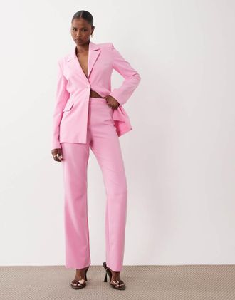 Asos Elegante Anzughose in Hellrosa, Kombiteil