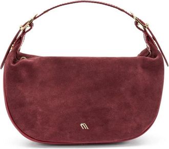 Frau Femme, Sacs, Rouge, Taille: ONE Size Sac à main en daim souple bordeaux