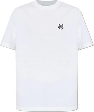 Maison Kitsun&eacute; Homme, Tops, Blanc, Taille: XL Fox Head Comfort Tee-Shirt