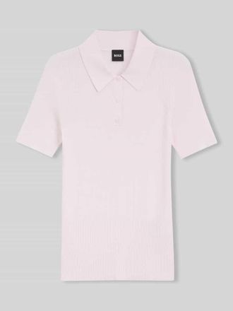 HUGO BOSS Slim Fit Poloshirt aus Rippstrick