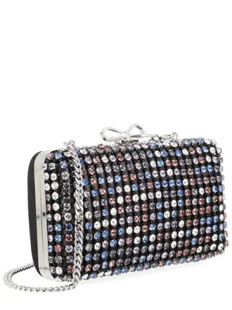 Self Portrait Crystal Chainmail Clutch - Multicolor