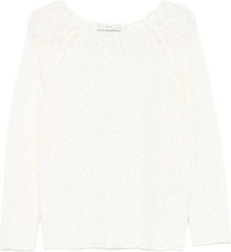 Dunst Femme, Pulls, Blanc, Taille: 42 FR Pull ajour&eacute; &agrave; encolure d&eacute;gag&eacute;e