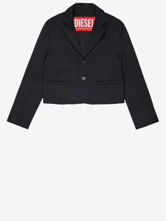 Diesel Boys Stretch Viscose Blend Jacket Black