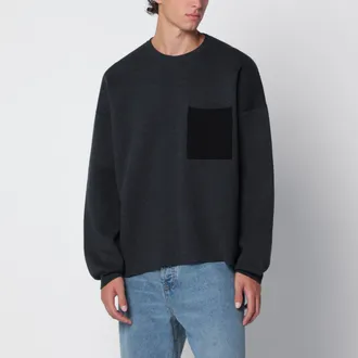 Loewe Anthrazitgrauer Pullover aus Baumwollmischung