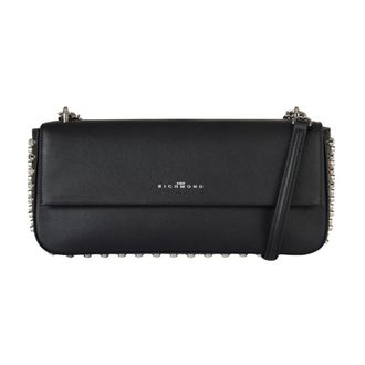 John Richmond Femme, Sacs, Noir, Taille: ONE Size Sac bandouli&egrave;re avec bandouli&egrave;re cha&icirc;ne et fermeture &agrave; rabat