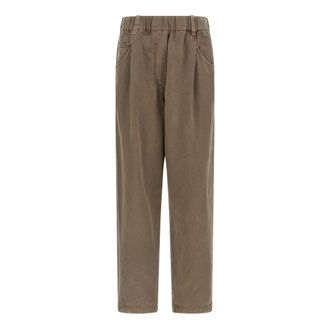 Brunello Cucinelli Femme, Pantalons, Brun, Taille: 40 FR Pantalon Cinq Poches Teint en Pi&egrave;ce