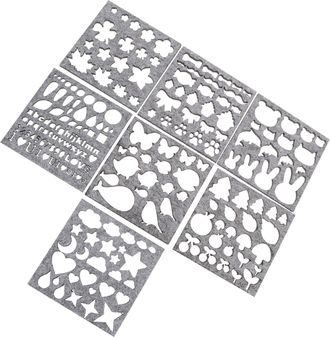 STOBOK 7st&uuml;cke Wollfilzform DIY Filzen Vorlage Schablone F&uuml;r Wollfilzwerkzeug Praktische Applique Nadel F&uuml;r Filzarbeiten