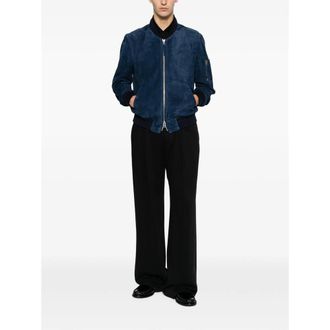Tom Ford Suede Bomber Jacket - Blue