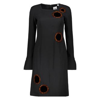 Burberry Seidenkleid mit Applikationen - - Dresses - Damen - Schwarzk - 3XS