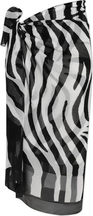 Balmain Femme, Maillots de bain, Noir, Taille: ONE Size Silk Pareo