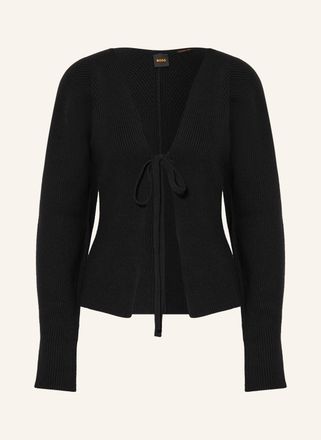 HUGO BOSS Strickjacke Fumm schwarz