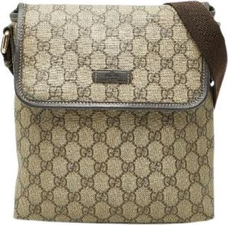 Gucci Sac bandouli&egrave;re GG Supreme Pre-owned - Femme - Pre-owned - Beige - Taille: ONE Size