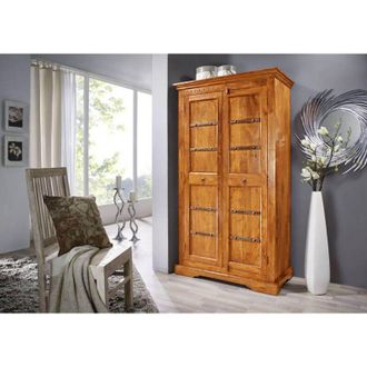 Massivmoebel24 Schrank Akazie 97x50x176 honig lackiert oxford 0401