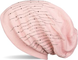 styleBREAKER M&uuml;tze Beanie mit Strass Streifen