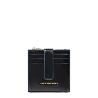 Piquadro Kartenhalter Damen aus Leder mit M&uuml;nzfach- RFID-gesch&uuml;tzt - - Accessories - Herren - Schwarzk - ONE SIZE