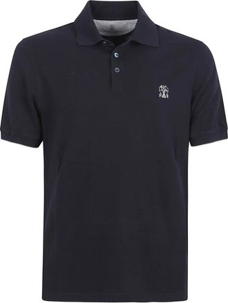Brunello Cucinelli Homme, Tops, Bleu, Taille: 2XL Piqu&eacute; Polo