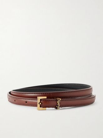 Saint Laurent Ceinture En Cuir - Marron