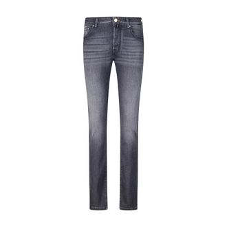 Jacob Cohen Italienische Slim-Fit Jeans mit klassischen Details - - Jeans - Herren - Grau - W32