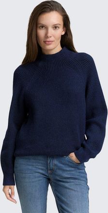 Tom Tailor Strickpullover Pullover & Strickjacken Loose Fit Strickpullover mit Stehkragen
