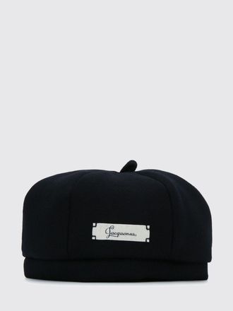 Jacquemus Baskenm&uuml;tze Le Bob Artichaut aus reiner Schurwolle mit appliziertem Logo