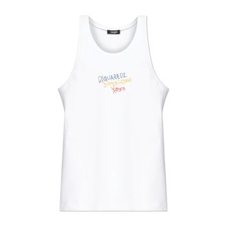 Dsquared2 Homme, Tops, Blanc, Taille: 2XL Top capsule Summer Lovers