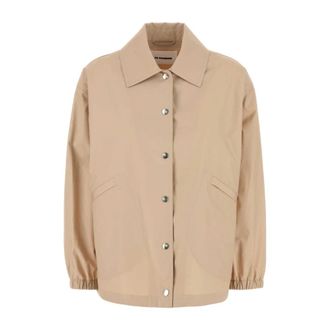 Jil Sander Stilvolle beige Baumwolljacke - - Jackets - Damen - Beige - S
