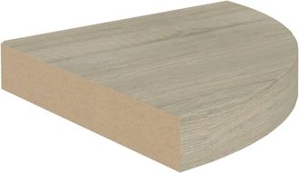 Generic Gebogenes Eckregal, Schwebende Regale, Dekoratives Wandregal für Badezimmer, Wohnzimmer, Schlafzimmer (25 x 25 x 3,8 cm)