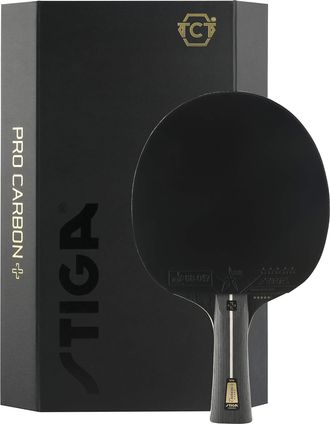 STIGA Sports Pro Carbon+ Tischtennisracket, 5-Sterne-Profi-Tischtennisschläger für fortgeschrittene Offensivspieler, ITTF-zugelassen, Touch Carbon-Technologie