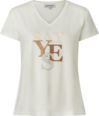 More & More Kurzarmshirt sommerliches Kurzarmshirt Say Yes