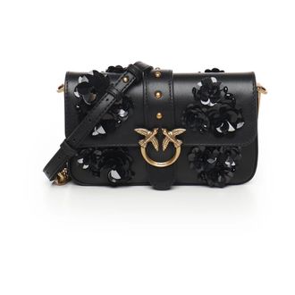 Pinko Pinko, Femme, Sacs, Noir, Taille: ONE Size Baby Love Sac Bandoulière Souple