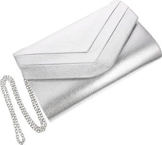 BESTONZON Pochette de Soirée Élégante Argentée en Velours 3D Paquet à Main Femme Polyvalent Compact pour Cérémonie et Soirée Porte-Monnaie et Pratique pour Maqu