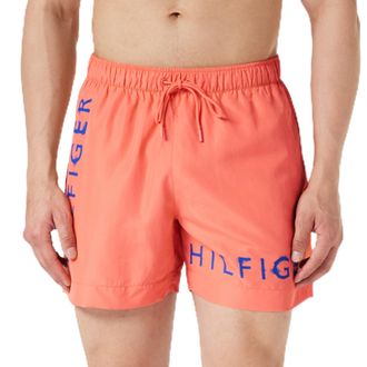 Tommy Hilfiger Herren Badehose Mittellang, Orange (Peach Dusk), XL