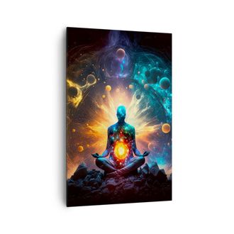 Arttor Wandbilder Dekoration Wohnzimmer Fantasie Universum Energie Bilder auf Leinwand 80x120cm Leinwandbild mit Rahmen Schlafzimmer Küche Deko Wand Kunstdru