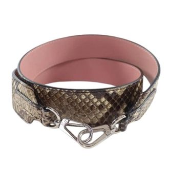 Louis Vuitton Bandouli&egrave;re en cuir python Pre-owned - Femme - Pre-owned - Brun - Taille: ONE Size