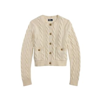 Polo Ralph Lauren Femme, Pulls, Beige, Taille: 40 FR Gilet Cables