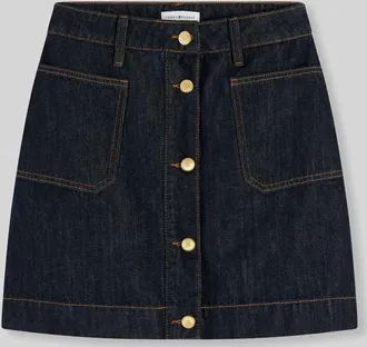 Tommy Hilfiger Regular Fit Mini-Rock aus reiner Baumwolle mit Knopfleiste