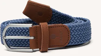 Faguo Ceinture tress&eacute;e bleu et camel