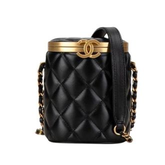 Chanel Pre-owned Gesteppte Lammleder Umh&auml;ngetasche - - Pre-owned - Damen - Schwarzk - ONE SIZE