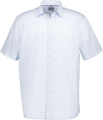 Olymp Herren Kurzarmhemd blau Baumwolle