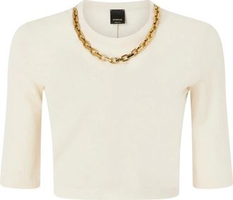 Pinko Pinko, Femme, Tops, Beige, Taille: 40 FR Kimberly Maglia