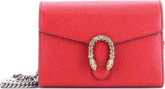 Gucci Dionysus Chain Wallet Leather with Embellished Detail Small crossbody bag - Rot