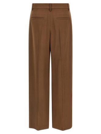 Brunello Cucinelli Virgin Wool Blend Trousers - Brown