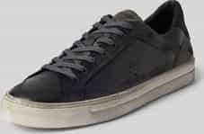 La Martina Sneaker Low mit Used Look aus Rindsnappa