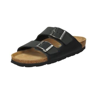 Rohde Damen, Frauen, Klassische Sandalen, Sandalen,Pantoletten,Sommerschuhe,Hausschuhe,Kork-fußbett,SCHWARZ,39 EU / 6 UK
