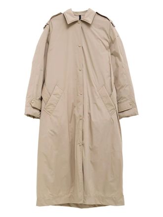 Moncler trench à taille ceinturée - Tons neutres